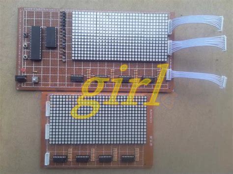 Dot Matrix Display Board Learning Board MCU Guidance X Dot Matrix LED Serial Port Design