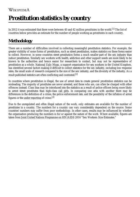 Prostitution Statistics By Country Pdf Docdroid