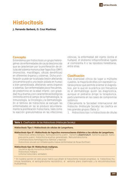 Resúmenes De Histiocitosis Descarga Apuntes De Histiocitosis