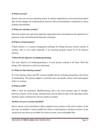 Operating System Interview Questions PDF
