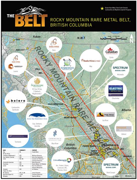 Map Of The Rocky Mountain Rare Metal Belt August 2011 Update Pdf