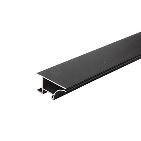 Алуминиев черен профил за Led осветление за вратички без дръжка