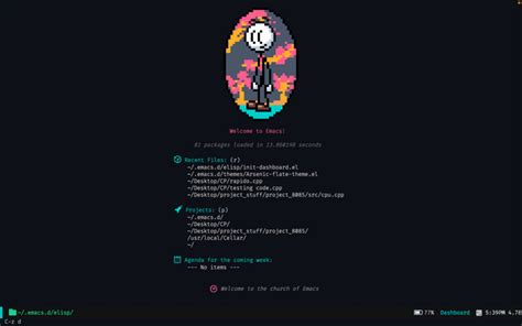 Created A Custom Pixelart In The Color Scheme Of The Theme For My Emacs