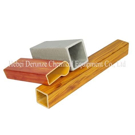 Fiberglass Rectangular Square Tube Pipe Profile Fiberglass Pultrusion Purlins Frp Tube Grp