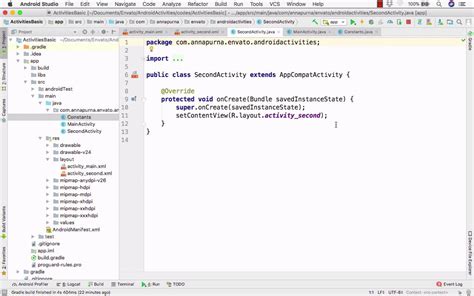 Android Fundamentals Activities Sharing Data Between Activities