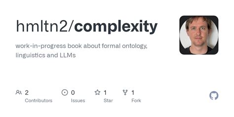 Github Hmltn2complexity Work In Progress Book About Formal Ontology