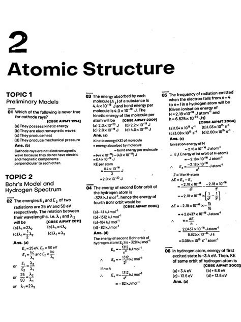 Atomic Pyq Pdf