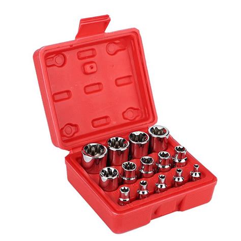 E Type Torx Star Female Sockets Bit Set 14 In 1 E4 E24 Torx Socket