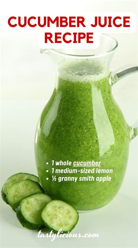 Cucumber Juice Recipe Tastylicious Juicing Recipes Juice Smoothies Recipes Healthy Juicer