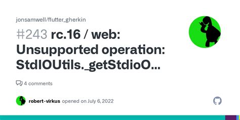 rc 16 web unsupported operation stdioutils getstdiooutputstream