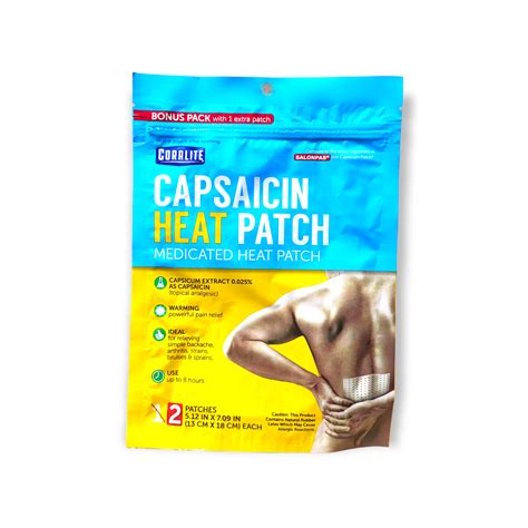 Usa Coralite Capsaicin Heat Patch 2 Patches Lazada Ph
