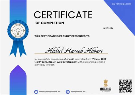 abdul haseeb abbasi on linkedin internship achievement grateful