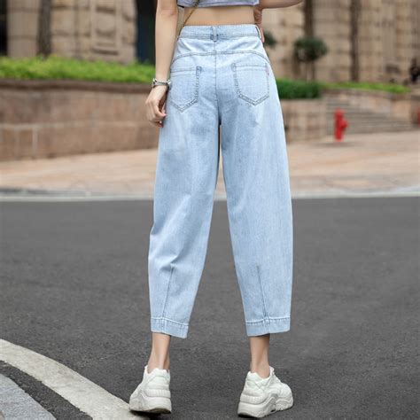 女士牛仔裤女2023年新款爆款秋季裤子哈伦裤女裤九分老爹裤萝卜裤虎窝淘