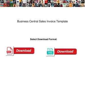 Fillable Online Business Central Sales Invoice Template Business Central Sales Invoice Template