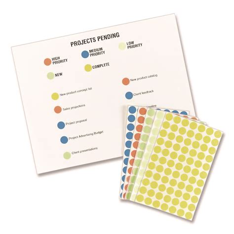 Handwrite Only Self Adhesive Removable Round Color Coding Labels 05