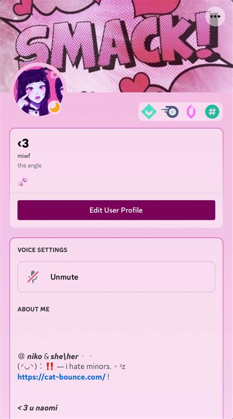 Discord Theme Layout Discord User Profile Profile