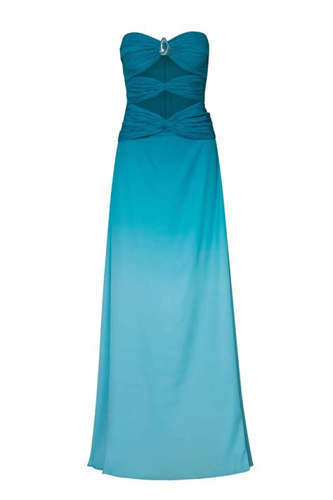 Islote Maxi Dress Blue In Chiffon High Summer 25 Baobab