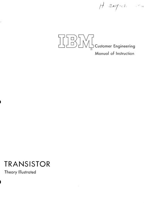 PDF IBM Transistor Theory DOKUMEN TIPS
