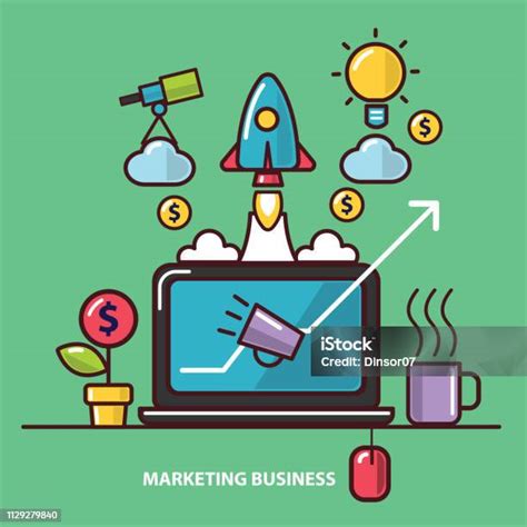 평면 디자인 개념 벡터 일러스트 레이 션에 아이콘 로고 비즈니스 마케팅 개념에 대한 스톡 벡터 아트 및 기타 이미지 개념 개념과 주제 개발 Istock