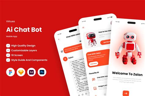 Zaion Ai Chatbot Mobile App Design Cuts