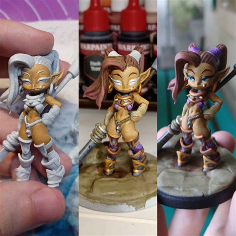 3d Printable Doxys Orc Female Orc Barbarian With Spear Glaive By