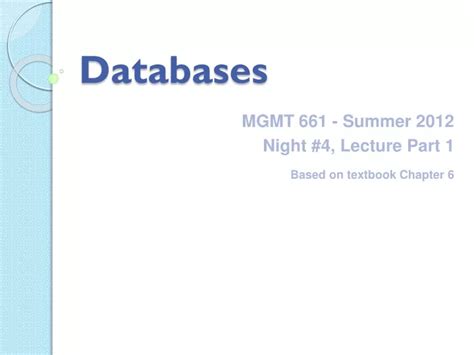 Ppt Databases Powerpoint Presentation Free Download Id9634310