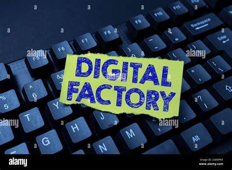 Writing Displaying Text Digital Factory Business Approach Uses Digital Technology To Operate