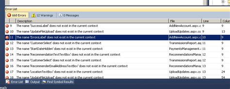 C Why Are All My ASP NET Element References Undefined Stack Overflow