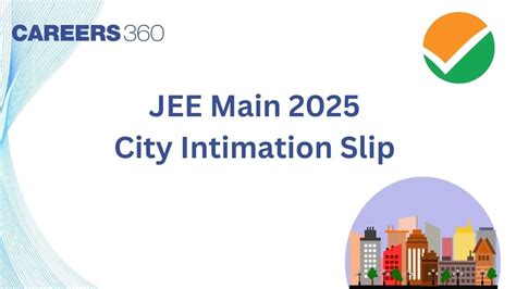 JEE Main City Intimation Slip Session Out BTech BArch City Slips Download Link