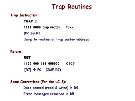 Chapter 9 Trap Routines Ret Subroutines Or Functions