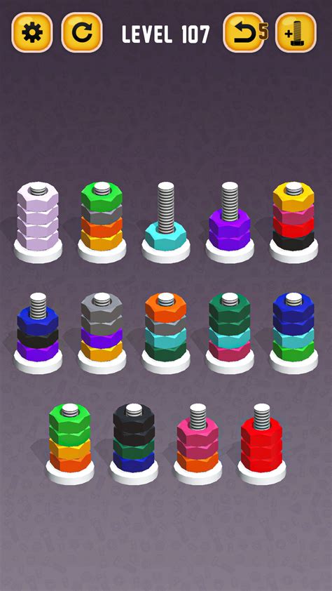 Bolts Color Sorting Nuts Sort Nuts And Bolts Puzzle Game 3d Nut And