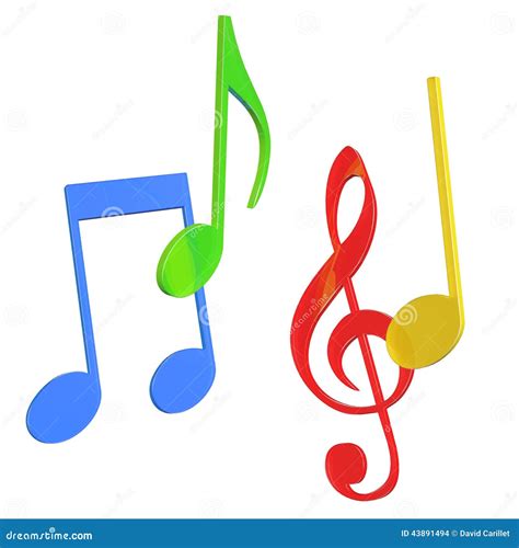 Colorful Music Notes Symbols