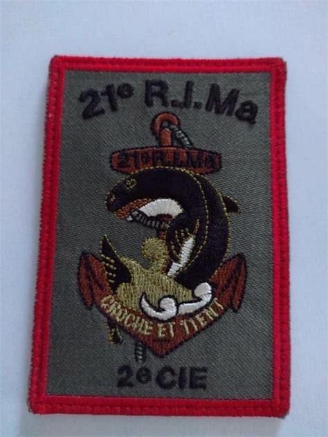 Insigne Militaire Patch Brodé 21°régiment Dinfanterie De Marine 2°cie