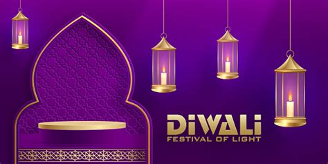Diwali 또는 Deepavali 3d 연단 라운드 스테이지 스타일 인도의 조명 축제 기도하기에 대한 스톡 벡터 아트 및 기타 이미지 기도하기 도시를 벗어난 장면