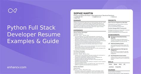 Python Full Stack Developer Resume Examples Guide For
