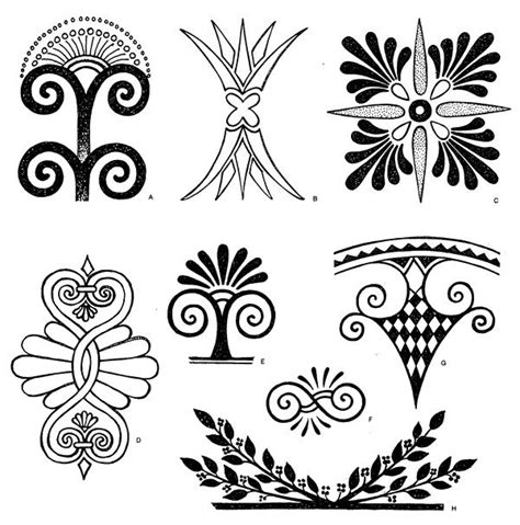 Растительный орнамент. Древний Рим и Греция. | Art deco pattern, Line ...