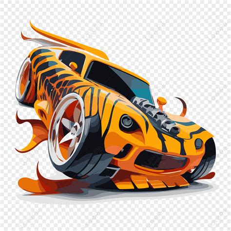 뜨거운 바퀴 자동차 벡터클립 아트상표만화 Png 일러스트 무료 다운로드 Lovepik
