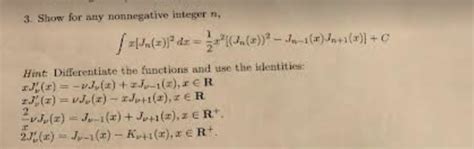 Solved 3 Show for any non negative integer n La z ºds Chegg com