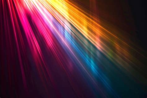 A Colorful Light Rays Premium Ai Generated Image