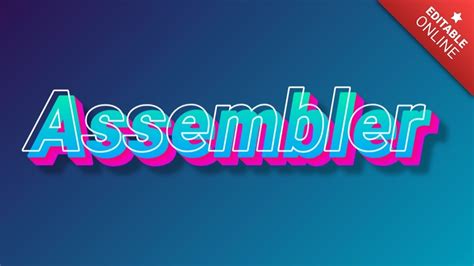 Assembler Flash Pink Blue 3d Text Effect Generator