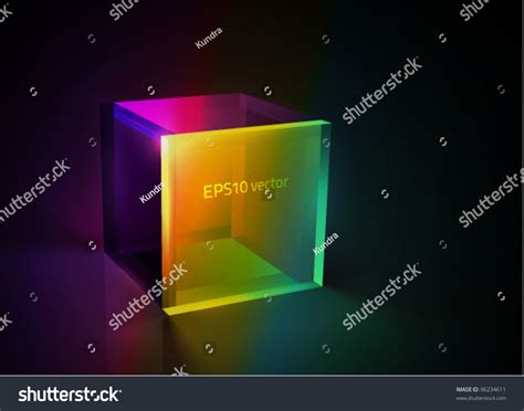 Vector Colorful Glass Cube Stock Vector Royalty Free 96234611 Shutterstock