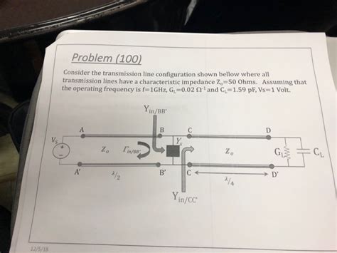 Solved Problem 100 Consider The Transmission Line