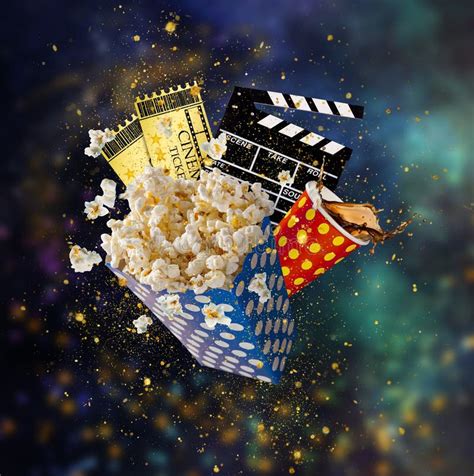 Palomitas, Boletos De La Pel?cula, Clapperboard Y Otras Cosas En El ...
