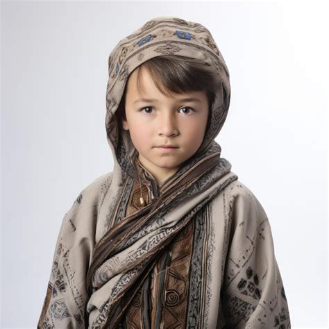 Premium Ai Image Traditional Attire Of 8yearold Bashkir Girl