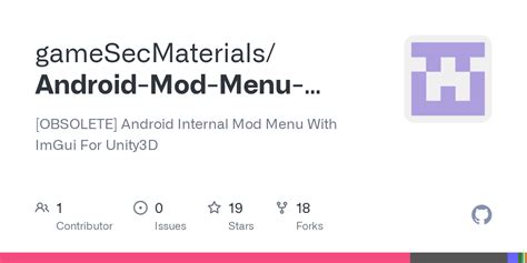GitHub GameSecMaterials Android Mod Menu ImGui OBSOLETE Android Internal Mod Menu With
