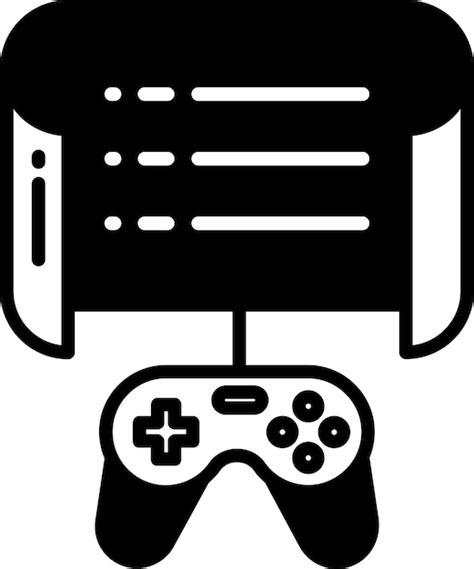 Premium Vector Gamepad Glyph And Line Vector Illustration