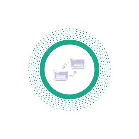 Computer Connection Link Network Sync Glyph Icon Vector Isolated