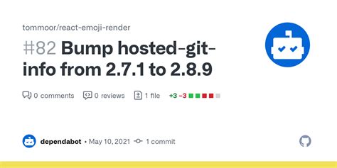 Bump Hosted Git Info From To By Dependabot Pull Request Tommoor React