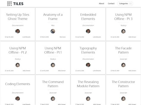 Template HTML Tiles Plantillas HTML Gratuitas