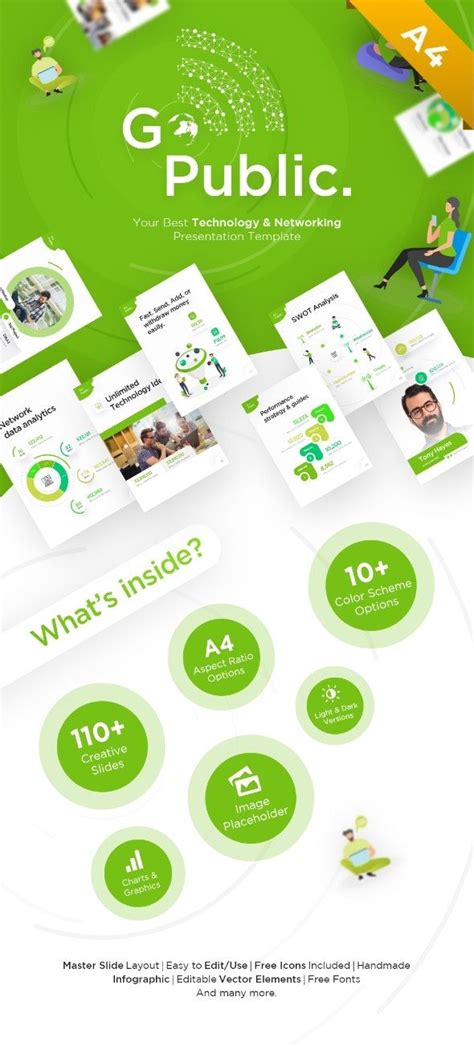 Go Public Technology Potrait Powerpoint Presentation Template Fully